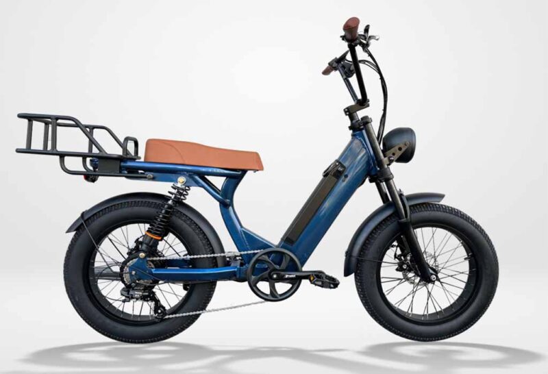 Fat Tire Retro Moped Electric Bike – Moped Full Suspension EBike